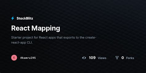 React Mapping Stackblitz