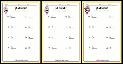 Portada Fichas Divisiones Labubus Imagenes Educativas