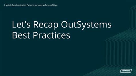 Mobile Synchronization Patterns For Large Volumes Of Data Pptx Databases Computer Software