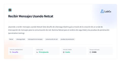 Recibir Mensajes Usando Netcat Labex