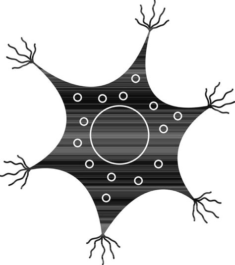 Black And White Neuron In Flat Style 24392271 Vector Art At Vecteezy