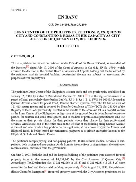 12 Lung Center Of The Philippines Vs Qc Pdf Charitable Organization Statutory Interpretation