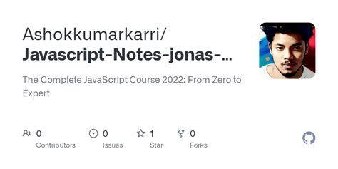 Github Ashokkumarkarrijavascript Notes Jonas Schmedtmann The