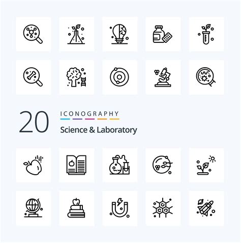 20 Science Line Icon Pack Like World Science Science Plant Sex 18678213
