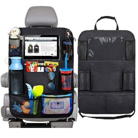 Multi Pocket Car Back Seat Organiser With Tablet Holder Storage