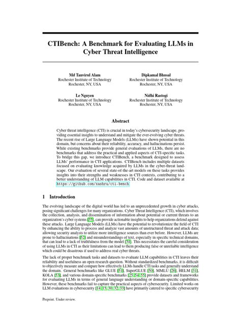 Llm Threat Intelligence Paper Pdf Computing