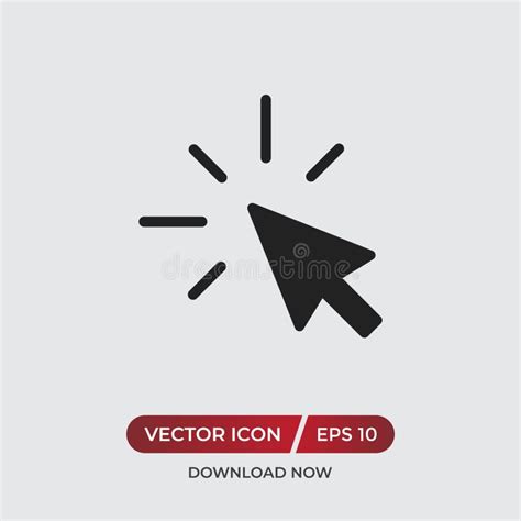 Click Vector Icon In Modern Design Style For Web Site And Mobile App