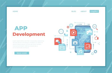 Premium Vector Mobile App Development Software Management Ui Ux