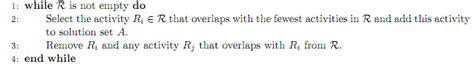 pseudocode alternative algorithm for the activity selection stack overflow