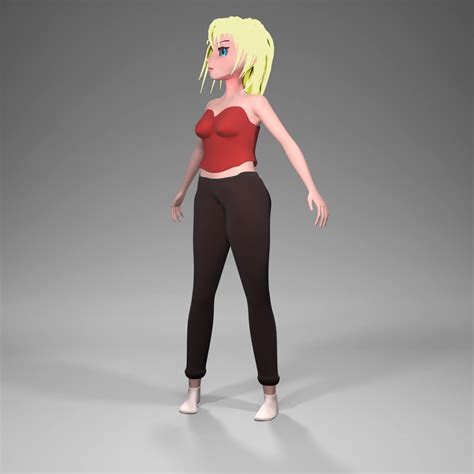 Anime Girl Character 3d Model By Mohrez