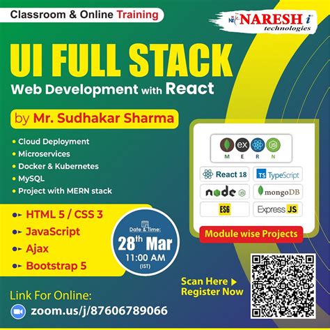 Ui Full Stack Web Development With React Online Training — Naresh It