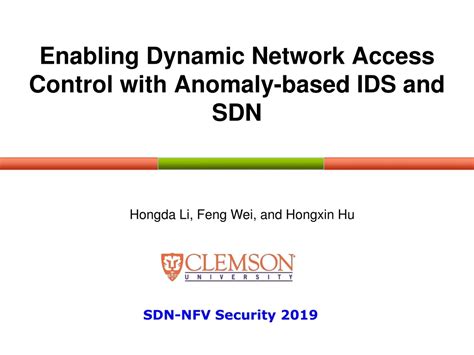 Ppt Enabling Dynamic Network Access Control With Anomaly Based Ids And Sdn Powerpoint