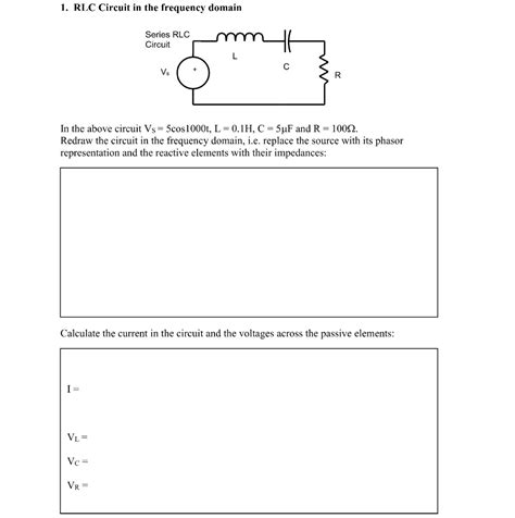 video solution rlc circuit in the frequency domain series rlc circuit