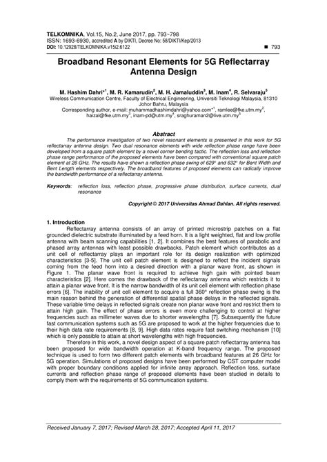 Pdf Broadband Resonant Elements For 5g Reflectarray Antenna Design