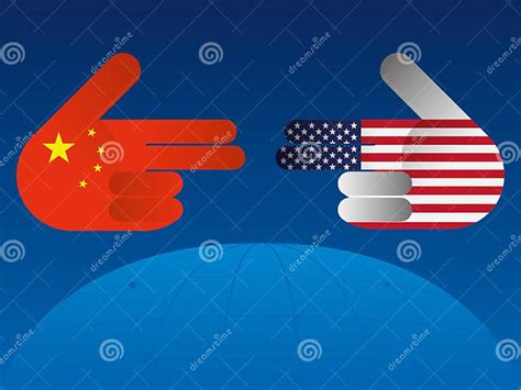 Trade War Between China And Usa Stock Vector Illustration Of Vector
