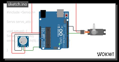 Servo Motor With Potentiometer Wokwi Esp32 Stm32 Arduino Simulator