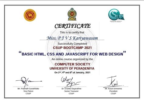 Janani Shashinika On Linkedin Html Css Js Csup Bootcamp Uop