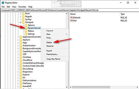 How To Clear Recent Documents History In Wordpad Majorgeeks