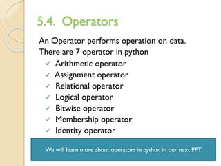 Python 01 Fundamentals PPT