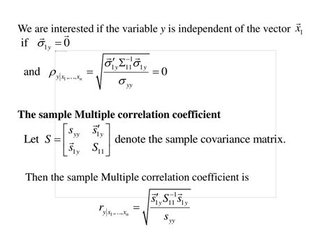 ppt the multiple correlation coefficient powerpoint presentation
