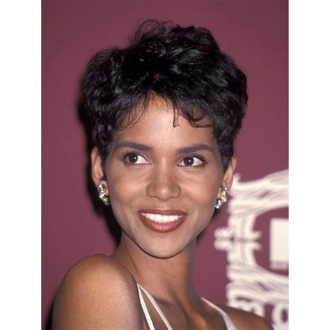 Halle Berry Short Black Human Hair Wigs