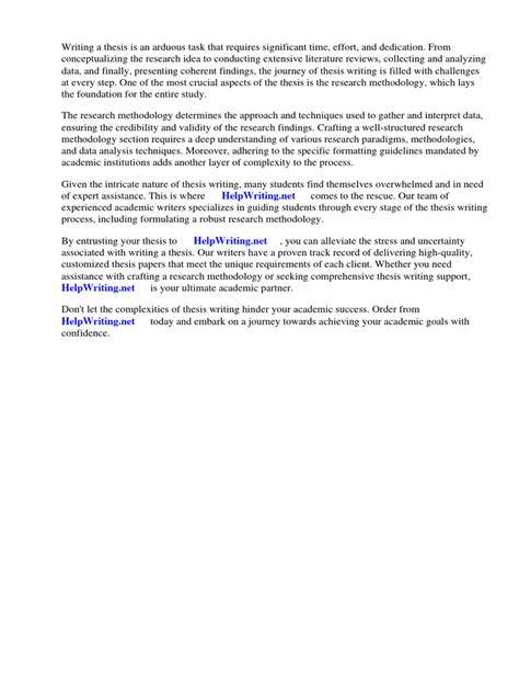 Research Methodology Thesis Format Download Free Pdf Methodology Thesis