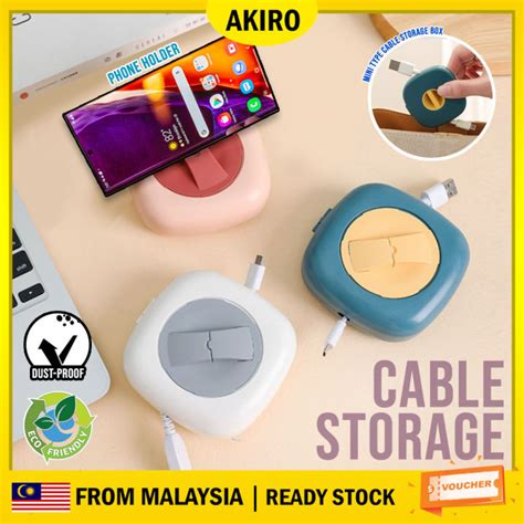 Akiro Malaysia Cable Storage Protector Wire Winder Organizer For Headset Cord Wire Charger Usb