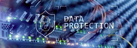Data Protection Cyber Security Information Privacy Internet And Technology Concept Server