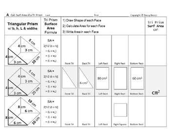 SAV Slides Bundle G Surface Area Volume Triangular Prisms Change QUIZZES