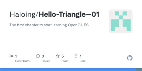 Github Haloinghello Triangle 01 The First Chapter To Start Learning Opengl Es