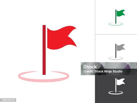 Gps 지도 포인터 고립 된 벡터 아이콘을 길 쌈 하는 플래그입니다 흰색 배경 지도 핀 개념 기호 기에 대한 스톡 벡터 아트 및 기타 이미지 Istock
