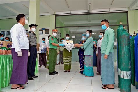 မကွေးတိုင်းဒေသကြီးစီမံအုပ်ချုပ်ရေးကောင်စီ ဥက္ကဋ္ဌ တိုင်းဒေသကြီးပြည်သူ့ဆေးရုံကြီးရှိ ကိုဗစ်လူနာမ