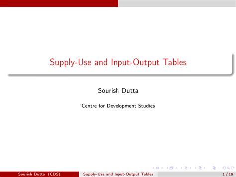 PDF Supply Use And Input Output Tables