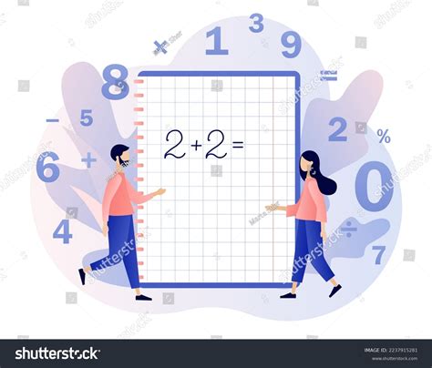 Mathematic Class Tiny People Learning Math Stock Vector Royalty Free 2237915281 Shutterstock