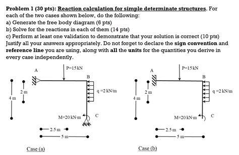 Solved Problem 1 30 Pts Reaction Calculation For Simple Chegg Com
