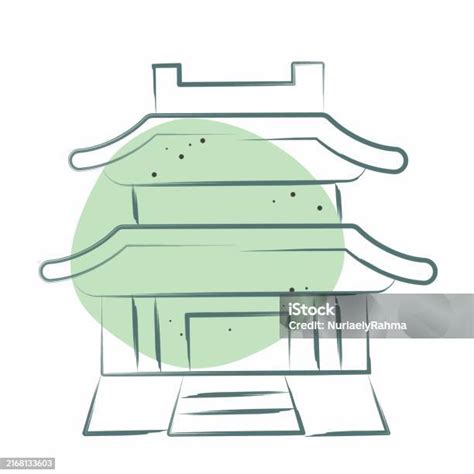 아이콘 경봉 한국 기호와 관련이 있습니다 색상 별점 스타일 간단한 일러스트레이션 0명에 대한 스톡 벡터 아트 및 기타 이미지 0명 건물 정면 건축물 특징 Istock