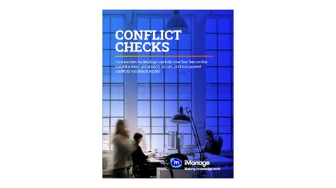 Conflict Checks That Evolve With You White Paper Imanage
