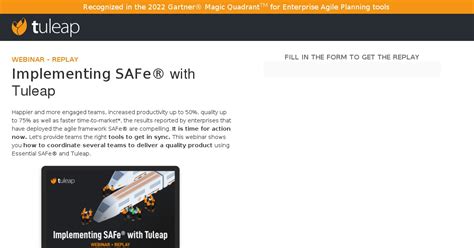 Webinar Replay Implementing SAFe Agile Release Train With Tuleap