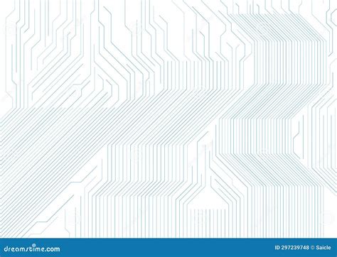 Blue Circuit Board Lines Abstract Technology Geometric Background Stock Vector Illustration Of