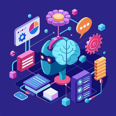 3d Artificial Intelligence Digital Brain Neural Network Ai Servers And Robots Technology