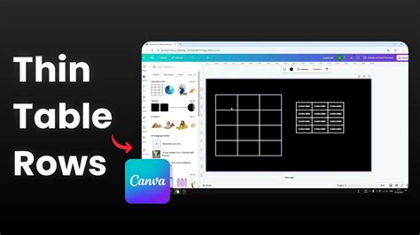 How To Make Rows Thinner In Canva Table Youtube