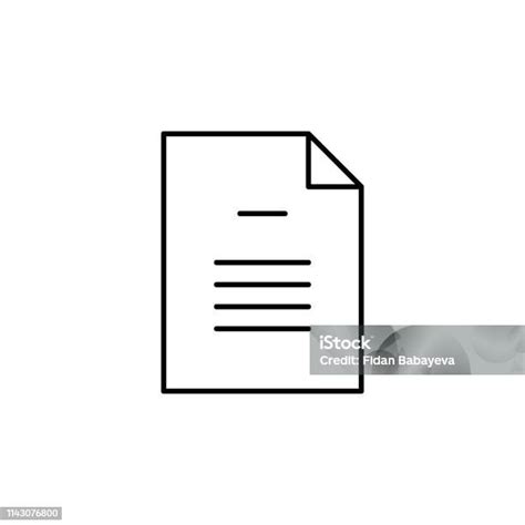 문서 파일 페이지 개요 아이콘입니다 기호와 기호는 웹 로고 모바일 앱 Ui Ux에 사용할 수 있습니다 문서에 대한 스톡 벡터 아트 및 기타 이미지 Istock