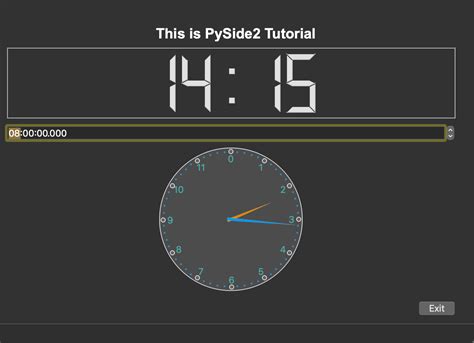 Pyqt Pyside2教學 17 時間的重要性下 Qtimeedit Qlcdnumber Analog Clock