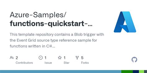 Github Azure Samplesfunctions Quickstart Dotnet Azd Eventgrid Blob This Template Repository