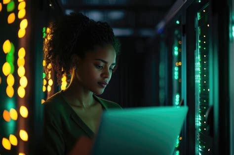 Premium Photo Black Woman It Support Engineer Solving Computer Problems