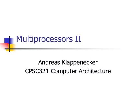 Ppt Amd Opteron Architecture And Multiprocessor Capabilities