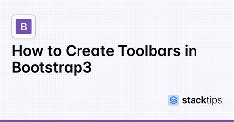 How To Create Toolbars In Bootstrap3 Stacktips
