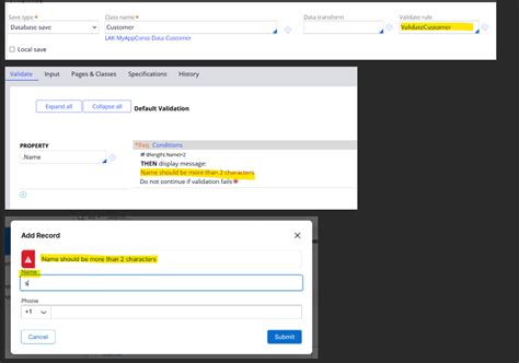 How To Enable Validation Inside A Addedit Modal View Constellation Support Center