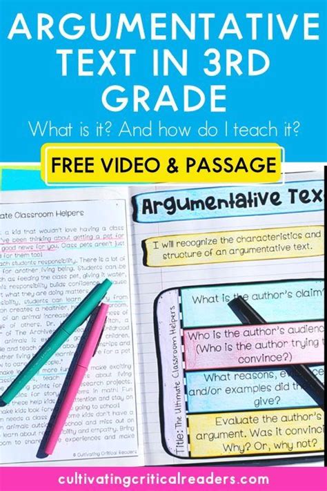 What Is An Argumentative Text How To Teach It In 3rd Grade Artofit