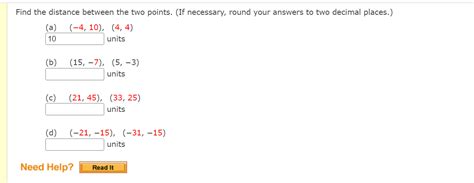 Solved Find The Distance Between The Two Points If Chegg